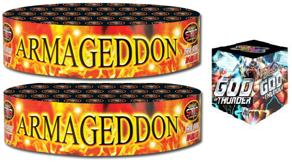 Armageddon, bright star fireworks, 500 shots, firework, buy online ...